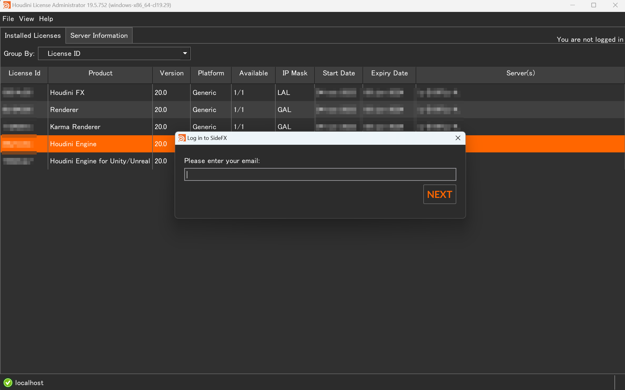 Houdini 19.5 : Houdiniライセンス移行方法 – インディゾーンサポート
